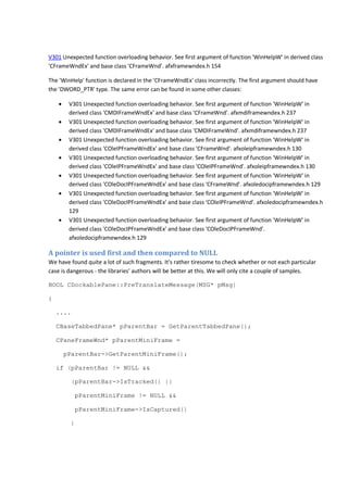 Errors detected in the Visual C++ 2012 libraries | PDF