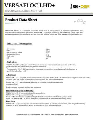 Rig-Chem Products Bulletin | PDF | Chemistry | Science