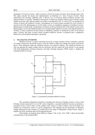 Comparative Analysis of Various Z-source Based Five Level Cascaded H-bridge Multilevel Inverter ...