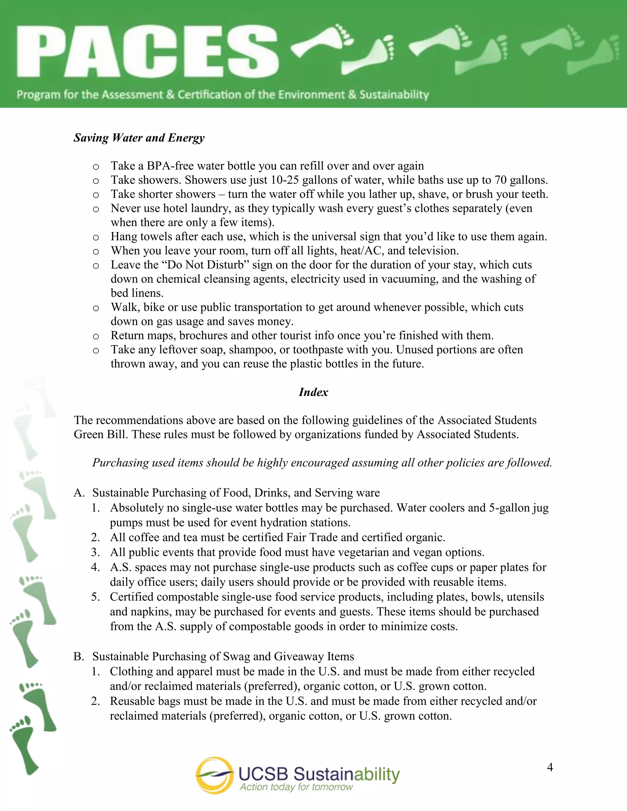 PACES Green Events Guide | PDF