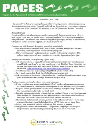 PACES Green Events Guide | PDF