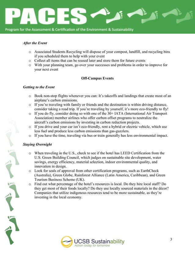 PACES Green Events Guide | PDF