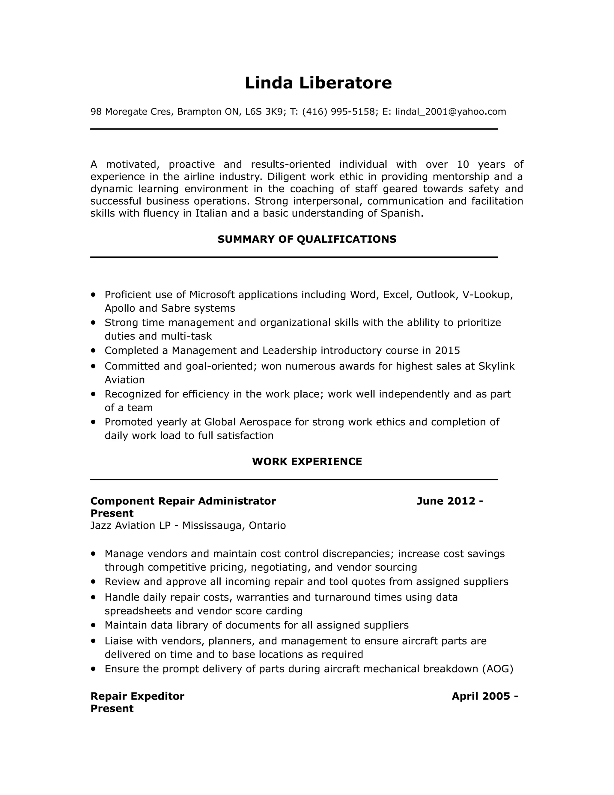 Linda- Resume Final | RTF