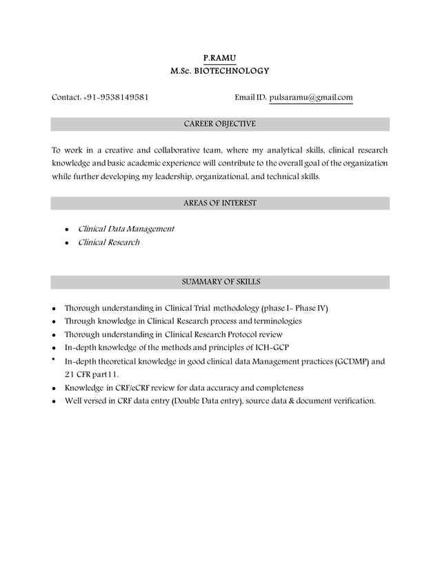 Ramu_Resume | PDF