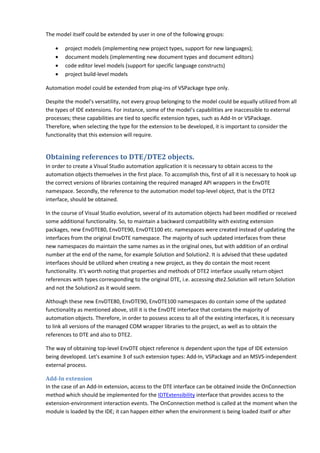 Visual Studio Automation Object Model. EnvDTE interfaces | PDF ...