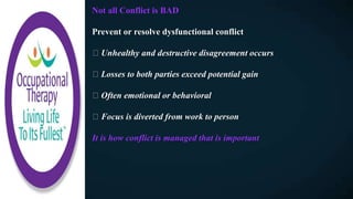 Occupational Therapy and Group Conflict | PPTX