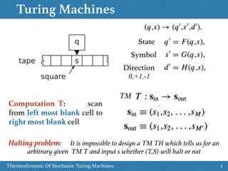 017_20160826 Thermodynamics Of Stochastic Turing Machines | PPT