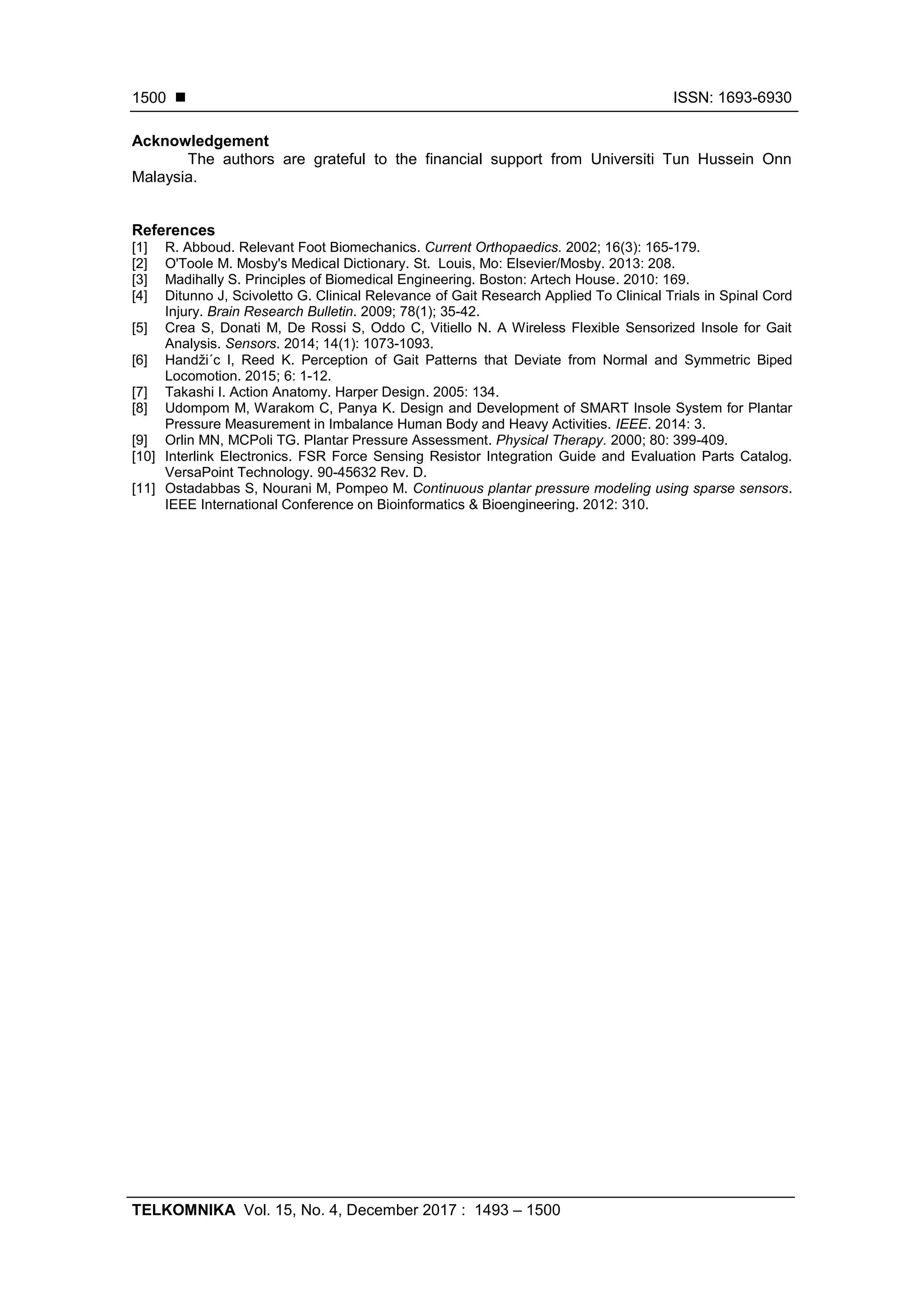 A Portable Insole Pressure Mapping System | PDF