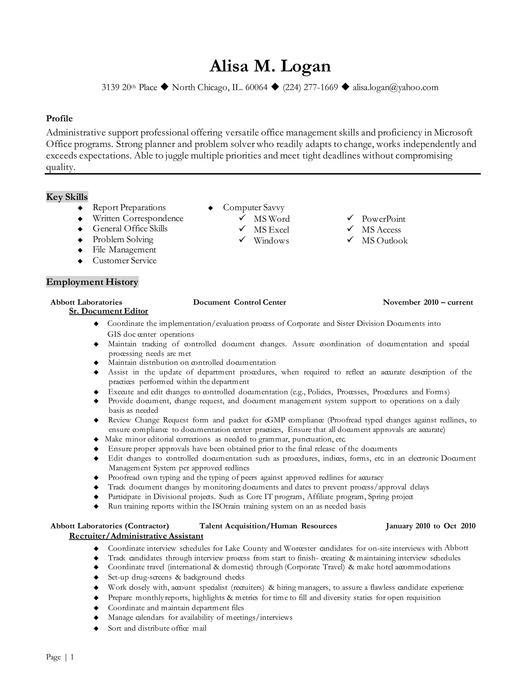 Alisa Logan CV 012615 | DOCX