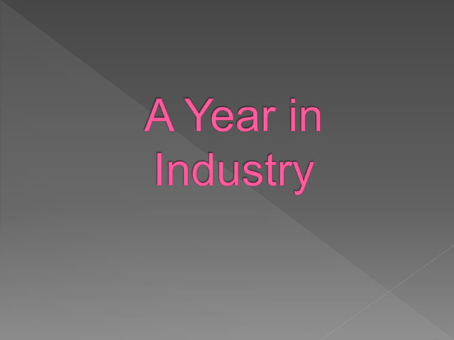 Pegler Yorkshire Placement Presentation | PPT