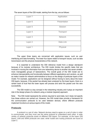 Network Fundamentals: OSI Model | PDF