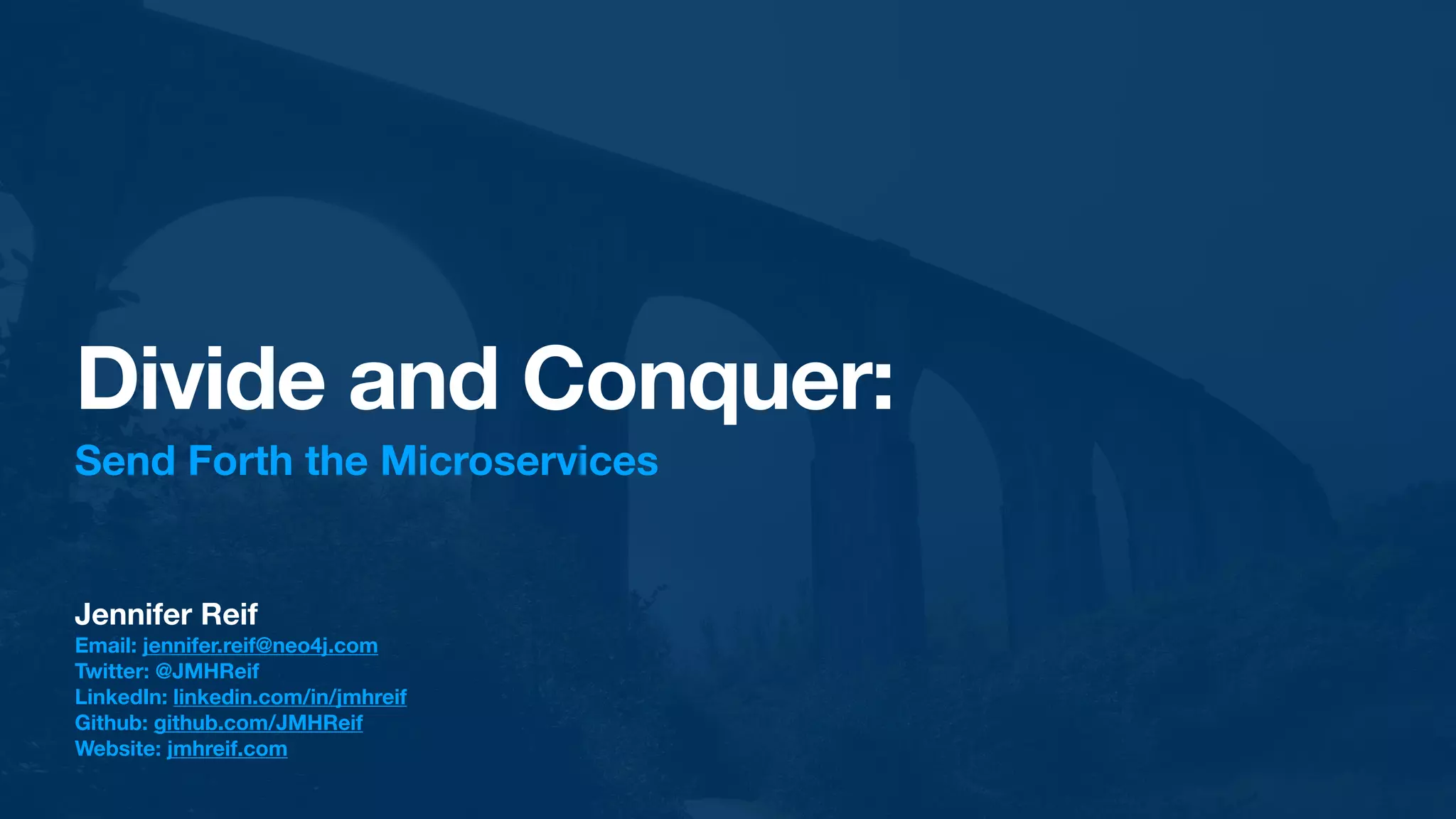 017 Divide and Conquer Send Forth the Microservices - NODES2022 ...