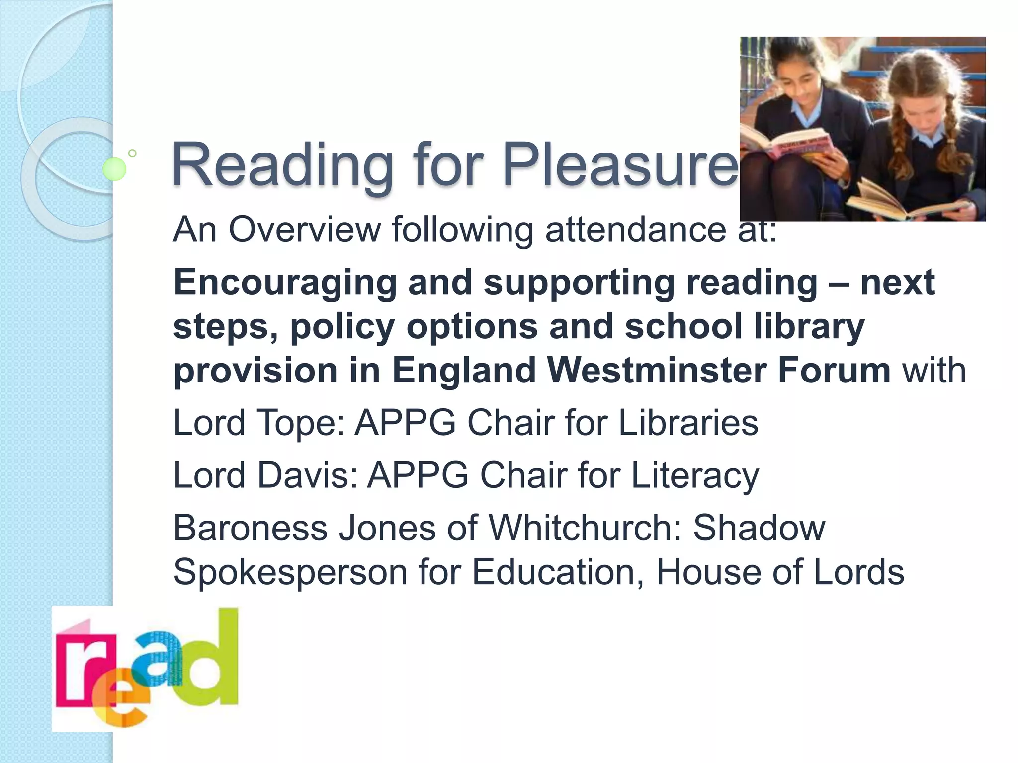 Reading for Pleasure pp | PPTX
