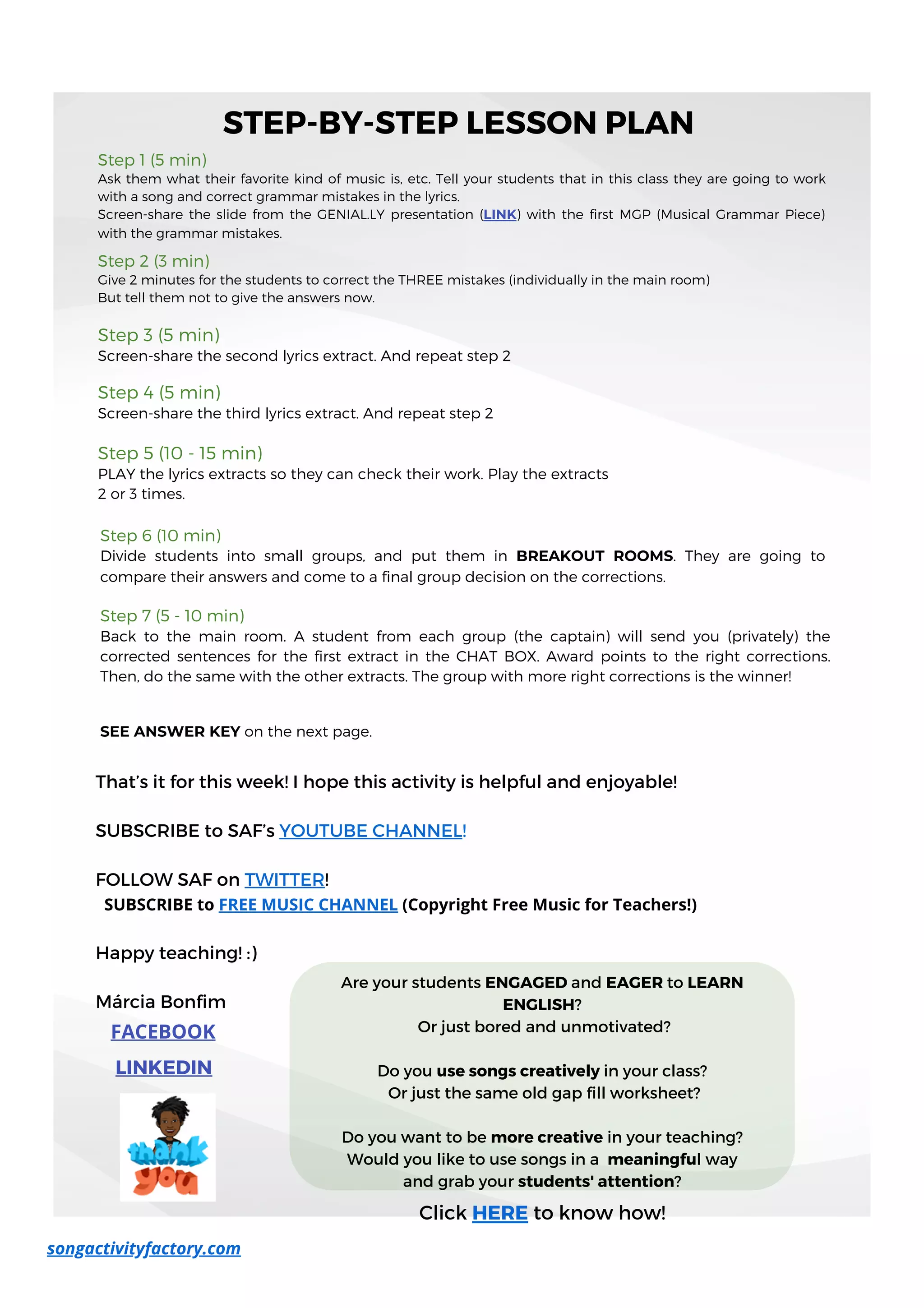 Teaching English With Songs: Musical Grammar Pieces 2023 | PDF