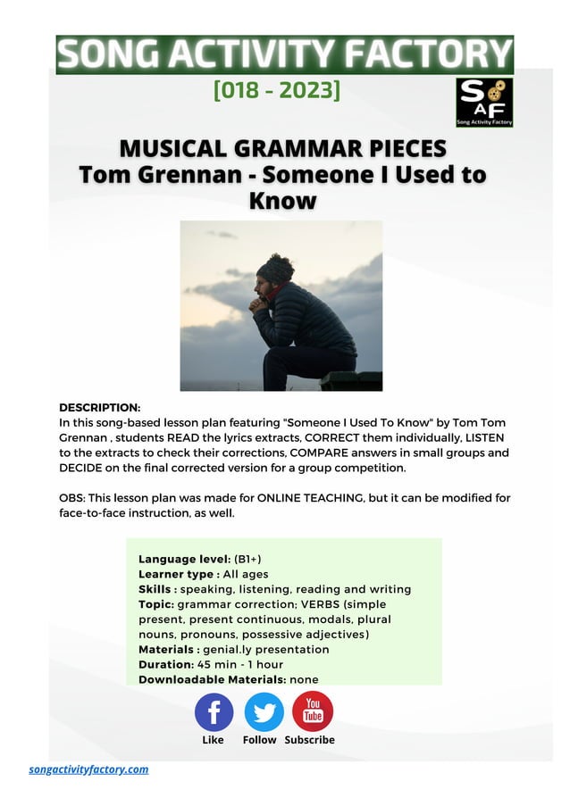 Teaching English With Songs: Musical Grammar Pieces 2023 | PDF