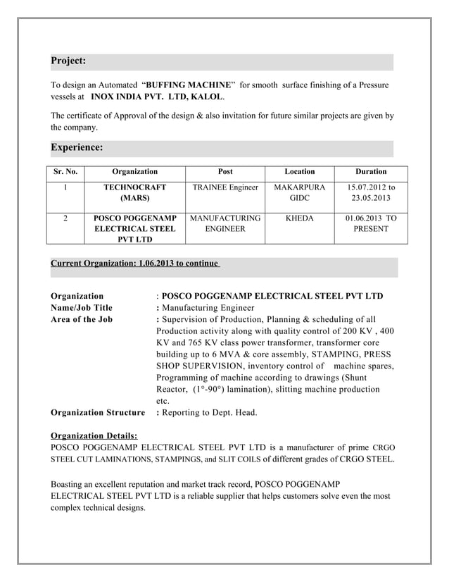 varun resume 2015 | PDF