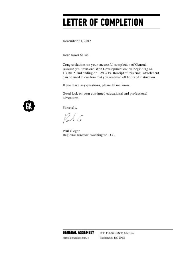 Letter-of-Completion