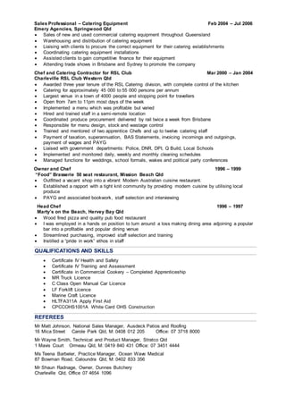 Graham Towndrow resume 2015 | PDF