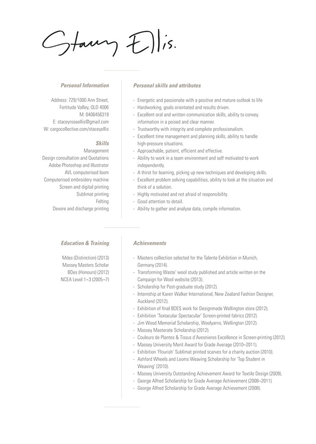 STACEY ELLIS RESUME 2016 | PDF