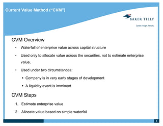 Valuing securities in complex capital structures - Baker Tilly ...
