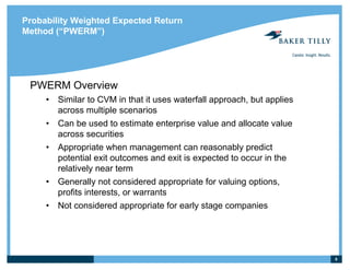Valuing securities in complex capital structures - Baker Tilly ...