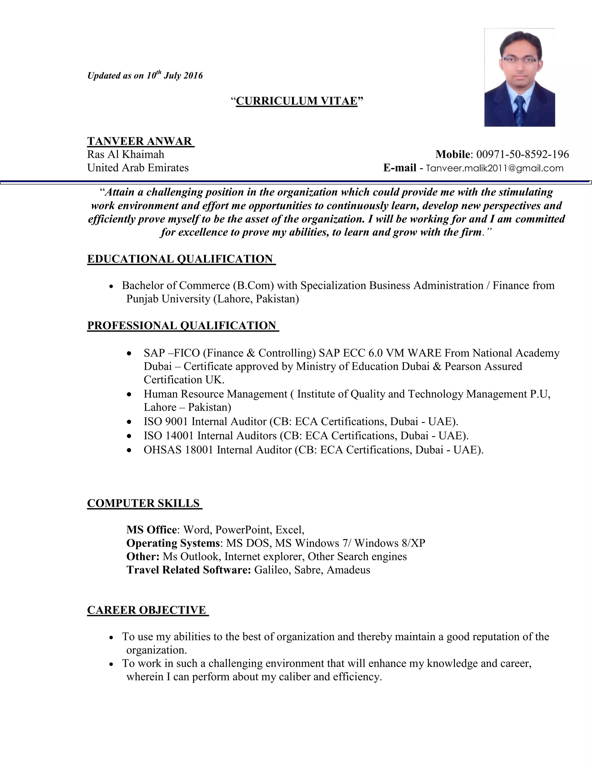 Tanveer Resume | PDF