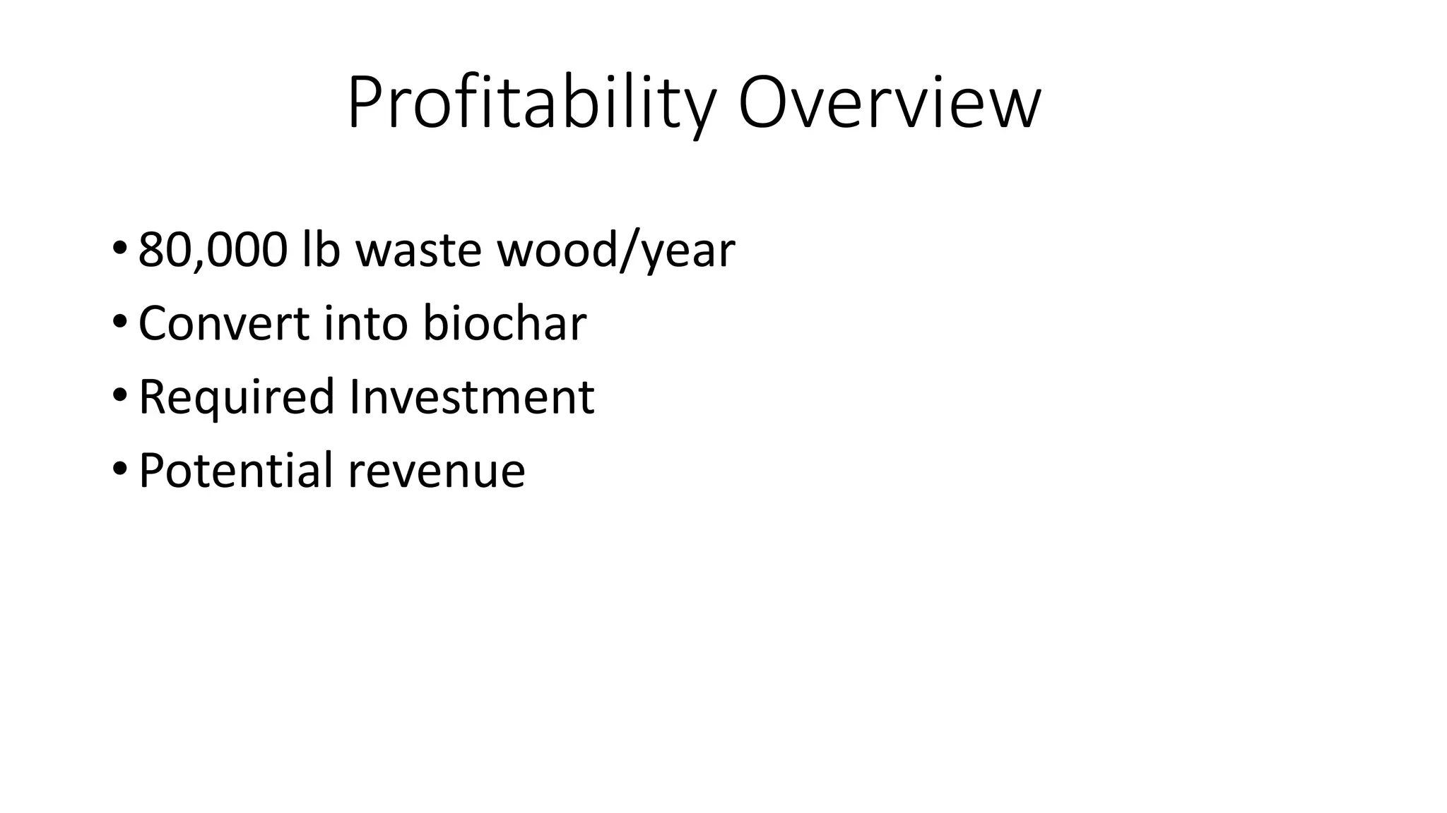 Biochar & Biochar Catalyst Production Investment | PPTX