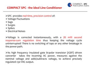 SPC-Static Power Conditioner presentation - show final | PPT
