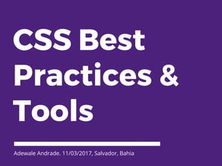 018 CSS, BEM, SASS e boas práticas | PPT