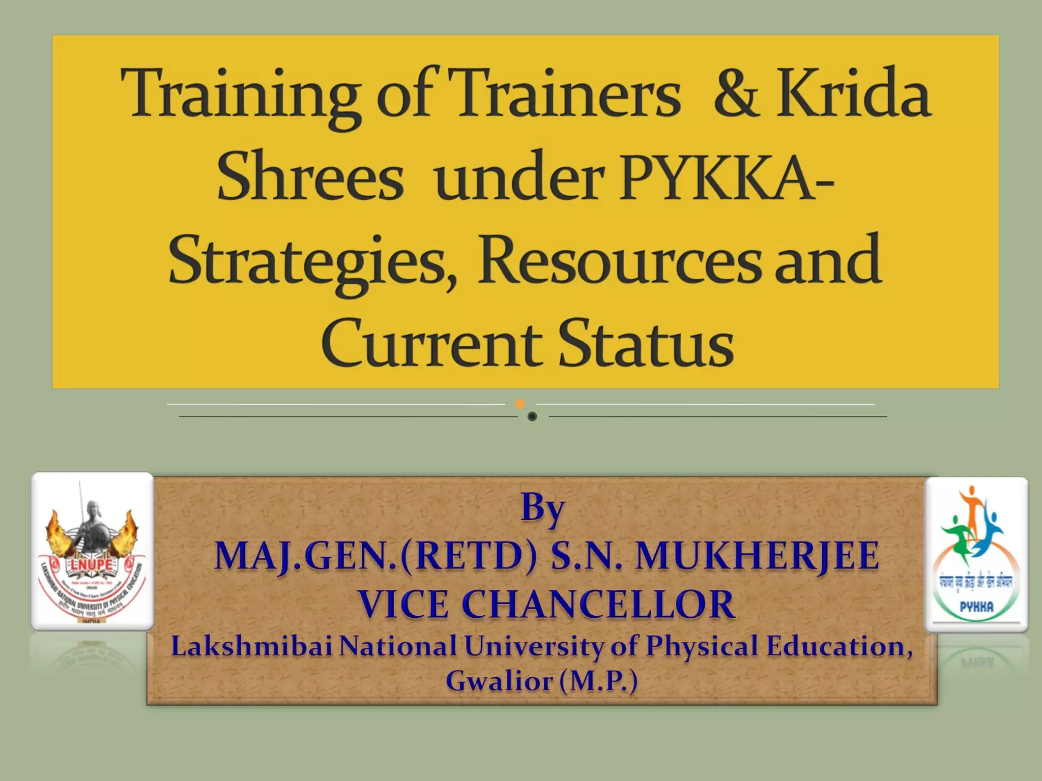 Maj Gen Mukherjee | PPT | Sports