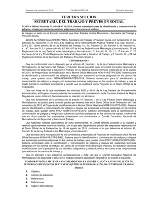 NORMA OFICIAL MEXICANA NOM-018-STPS-2015 | PDF