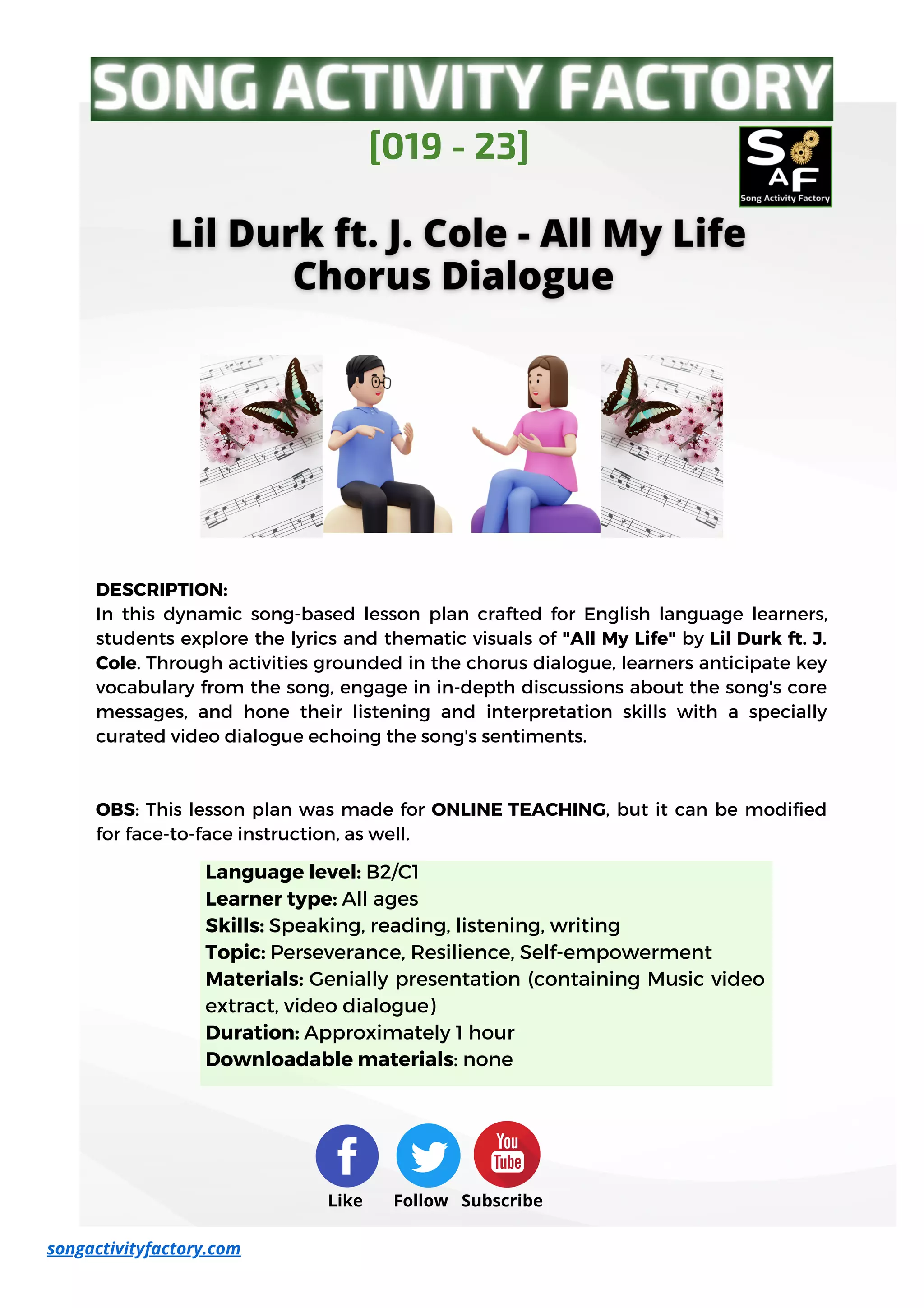 Chorus Dialogue: Using Song Lyrics in ESL Lessons | PDF | Music ...