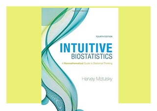 [GET]⚡BOOK Intuitive Biostatistics A Nonmathematical Guide to Statistical Thinking | PDF