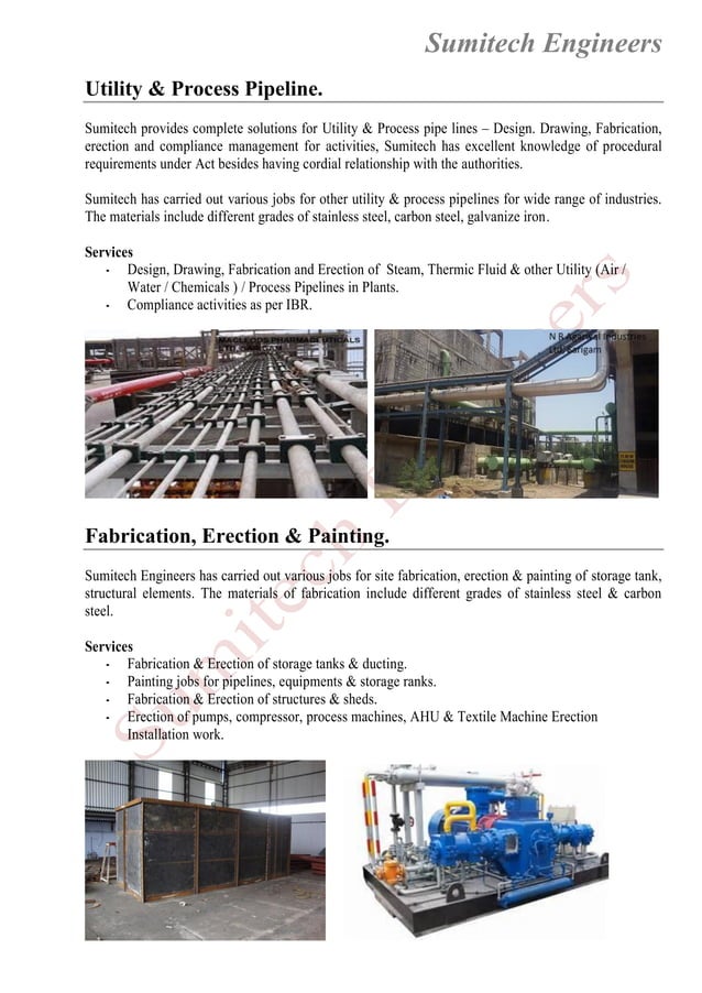 Sumitech Engineers Profile | PDF