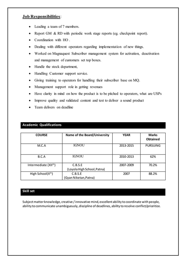 manish resume | PDF