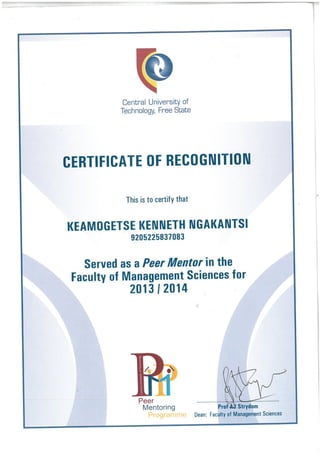 recognition certificate | PDF