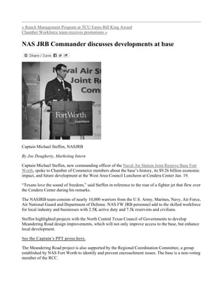 The Fort Worth Chamberletter » Blog Archive » NAS JRB Commander | PDF