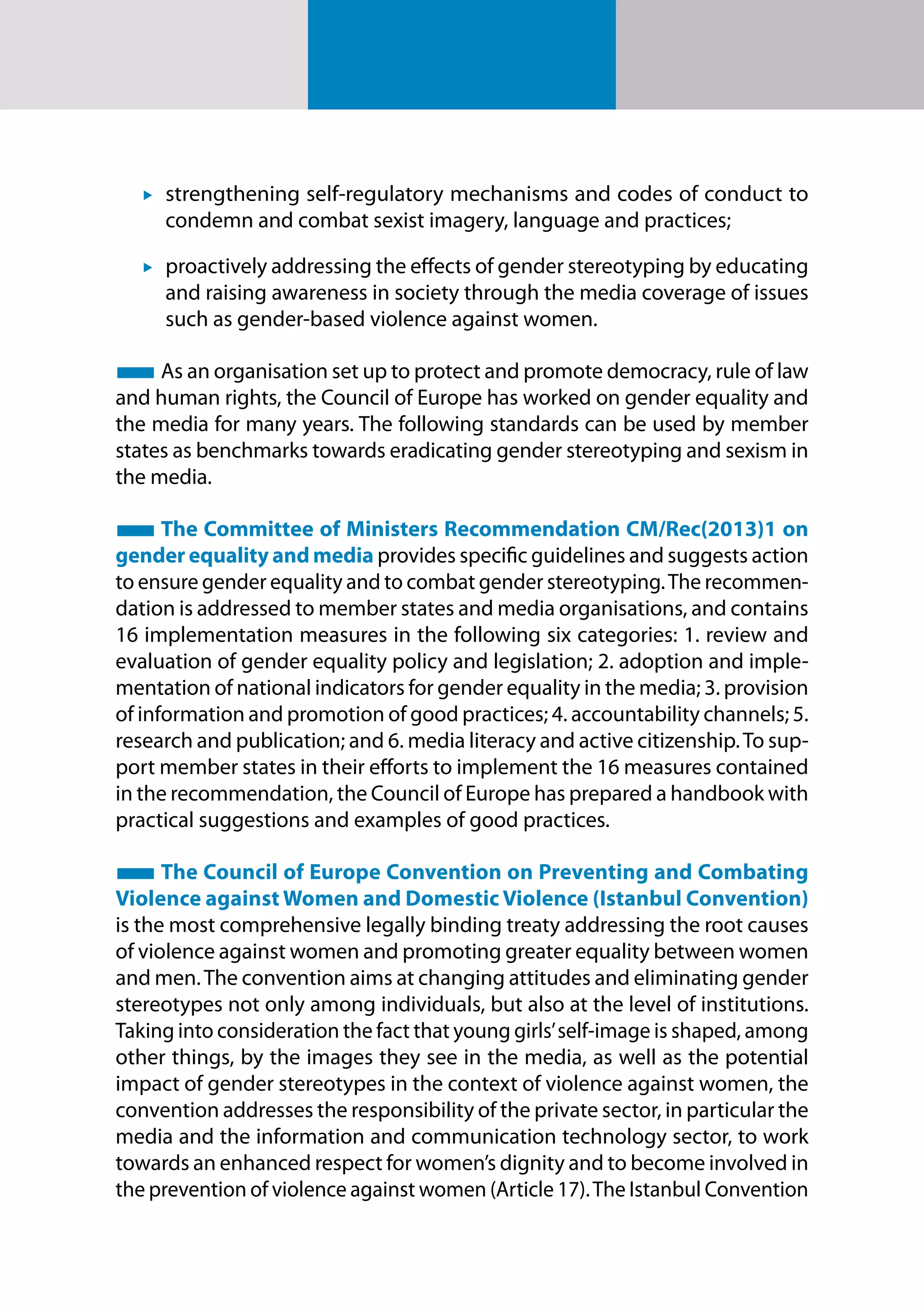 Combating gender stereotyping and sexism in the media | PDF