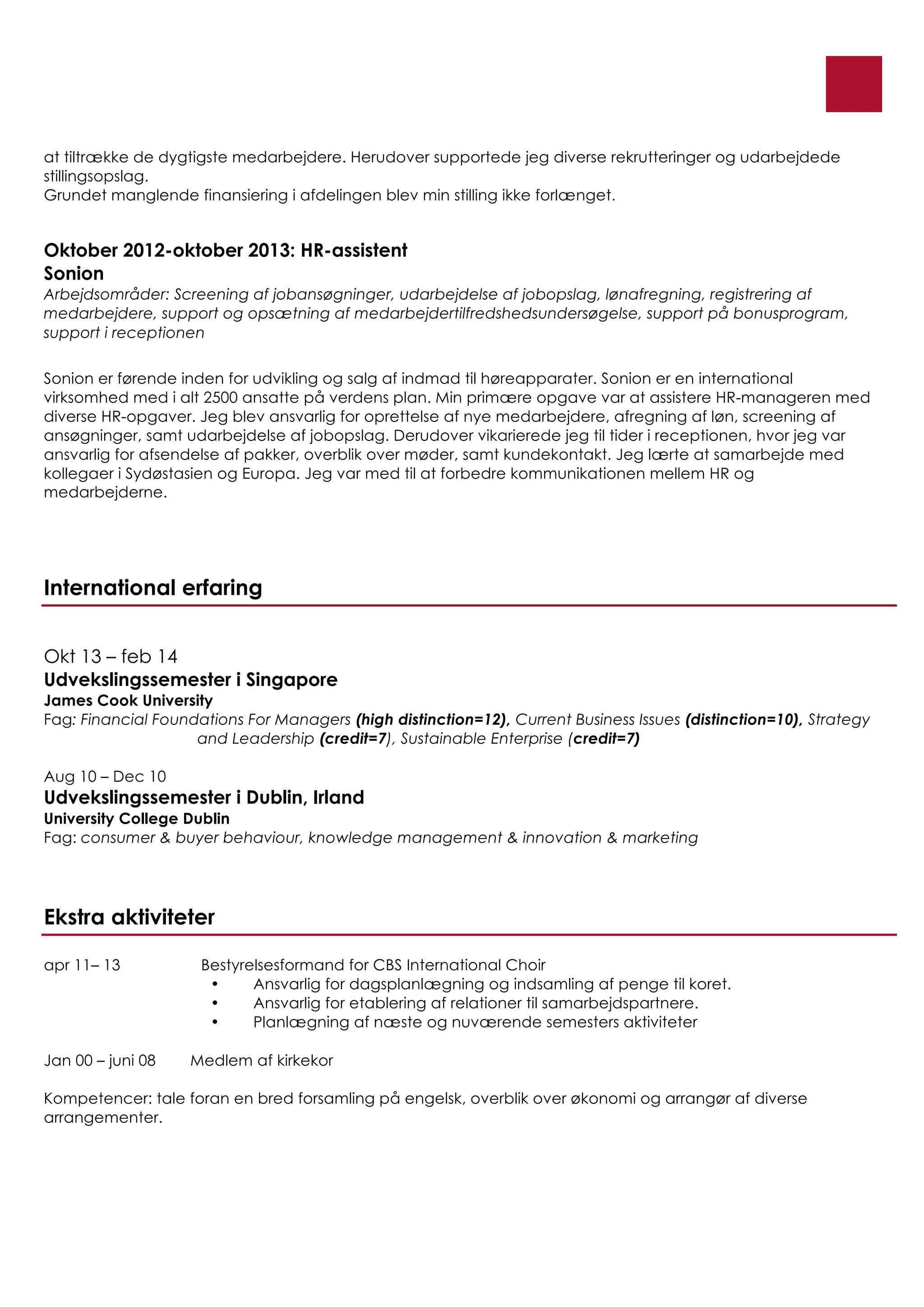 CV - Emma Thornhill - HR | PDF