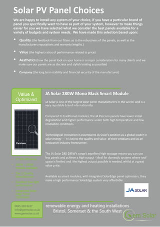 Gem Solar PV and Storage brochure Spring 2017 | PDF