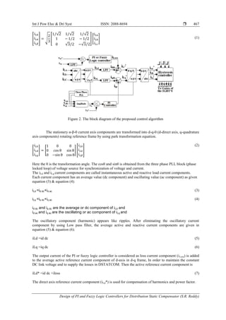 Design of PI and Fuzzy Logic Controllers for Distribution Static Compensator | PDF