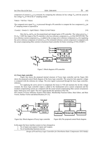 Design of PI and Fuzzy Logic Controllers for Distribution Static Compensator | PDF