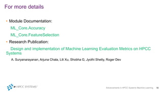 Advancements in HPCC Systems Machine Learning | PPT
