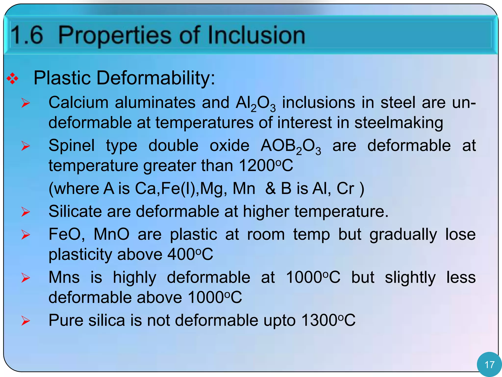 Inclusion control for clean steel | PPTX