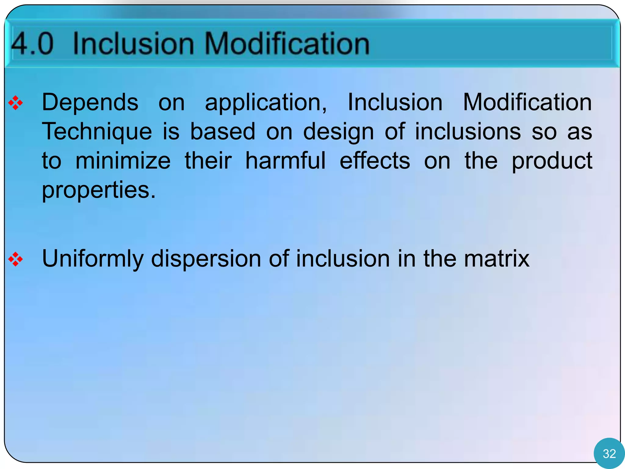 Inclusion control for clean steel | PPTX