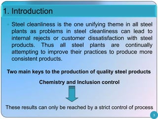 Inclusion control for clean steel | PPTX