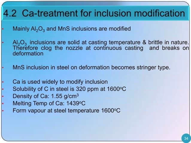 Inclusion control for clean steel | PPTX