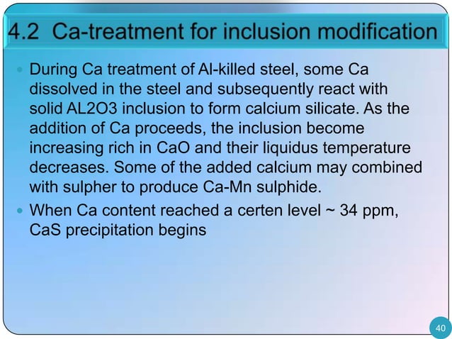 Inclusion control for clean steel | PPTX