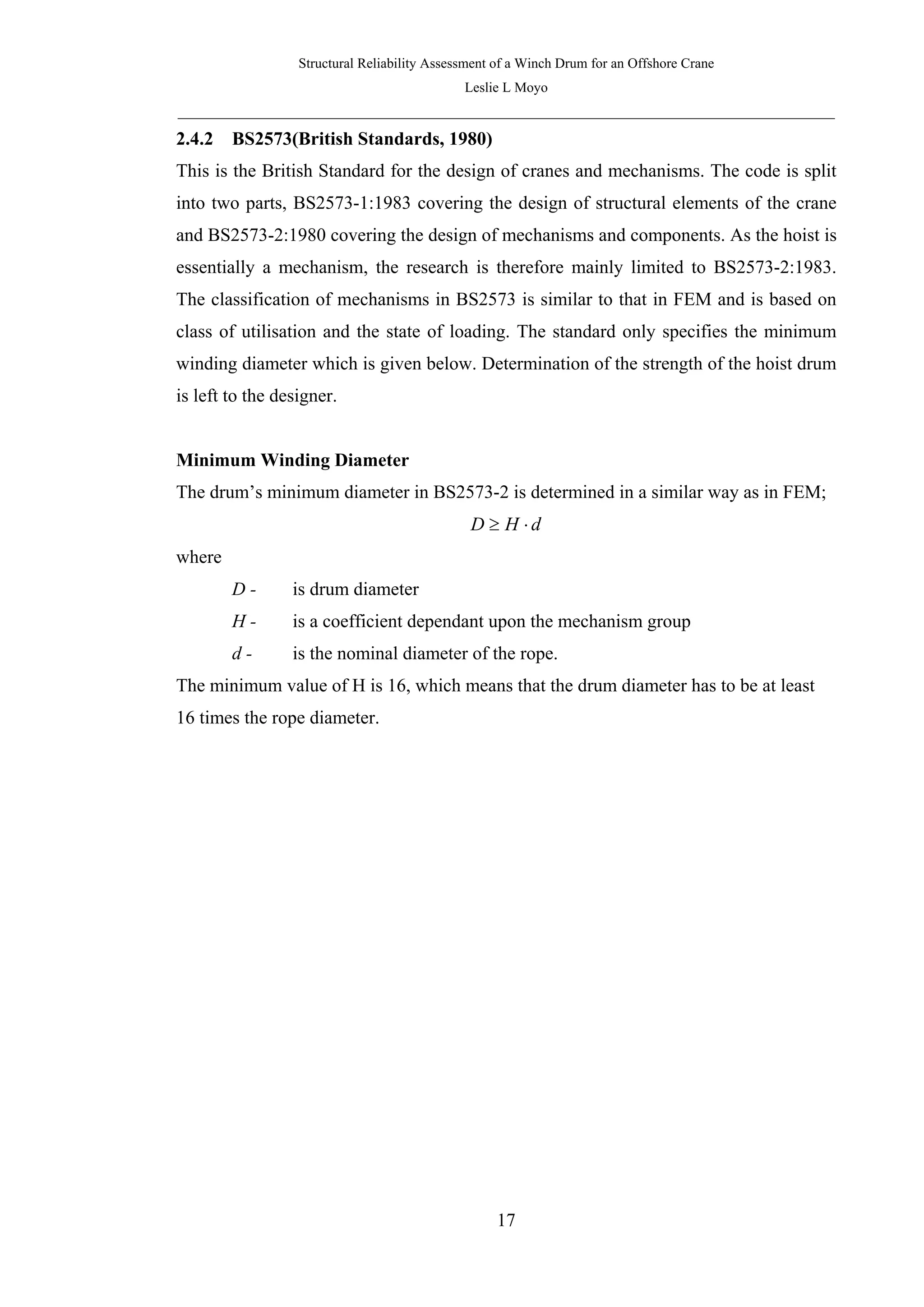 Structural Reliability Assessment of a Winch Drum for an Offshore Crane ...