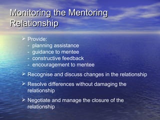 Setting Up the Mentoring Relationship | PPT